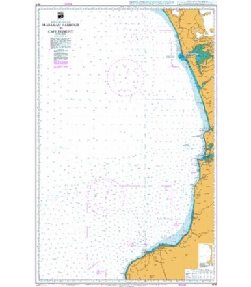 BA New Zealand Nautical Chart NZ43 Manukau Harbour to Cape Egmont