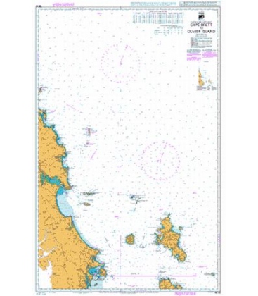British Admiralty New Zealand Nautical Chart NZ52 Cape Brett to Cuvier ...