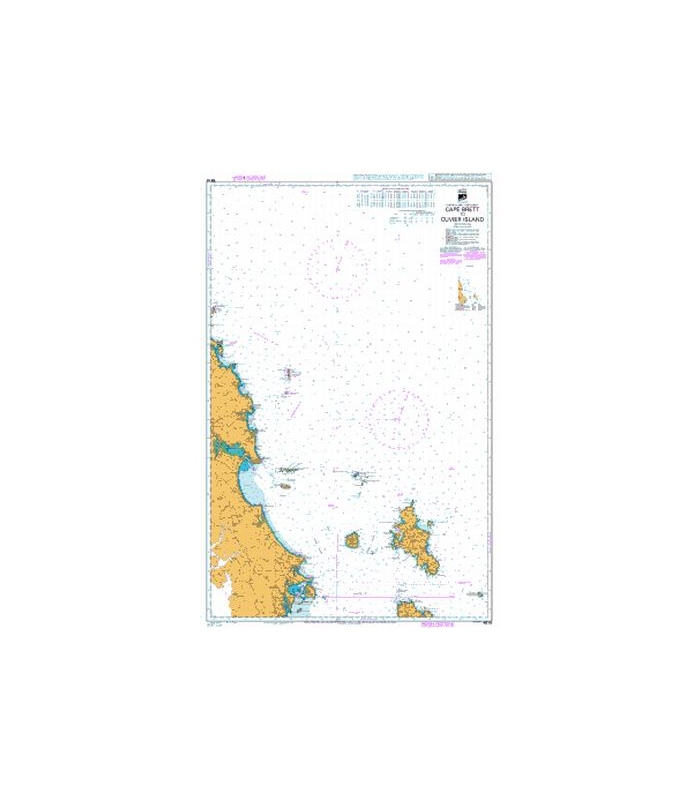 British Admiralty New Zealand Nautical Chart NZ52 Cape Brett to Cuvier ...