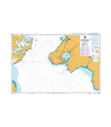British Admiralty New Zealand Chart NZ463 Approaches to Wellington