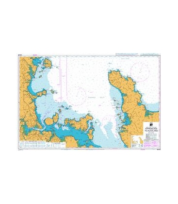 British Admiralty New Zealand Nautical Chart NZ532 Approaches to Auckland