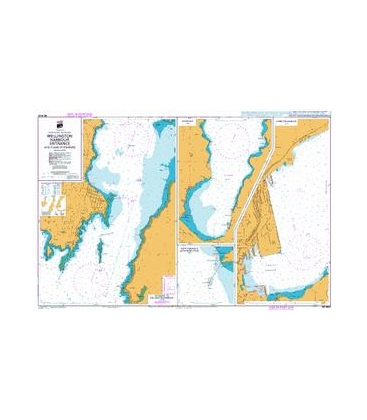 BA NZ Chart NZ4634 Wellington Harbour Entrance and plans of Wharves