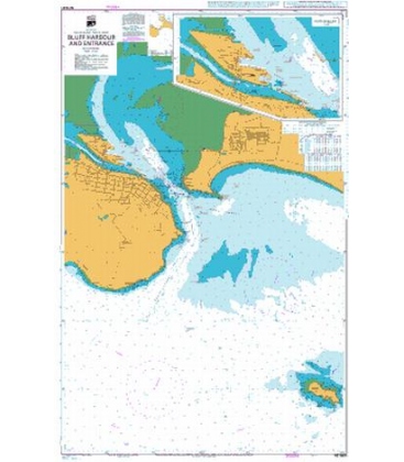British Admiralty New Zealand Nautical Chart NZ6821 Bluff Harbour and ...