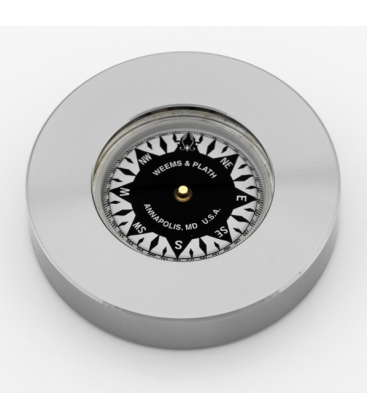 Weems & Plath 661N Nickel Plated Chart Weight Compass