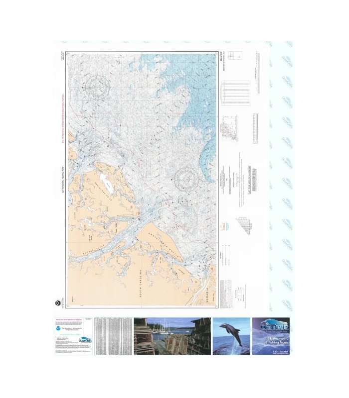 OceanGrafix Bathymetric (Bathy) & Fishing Charts (Maps) Ilwaco - F-50