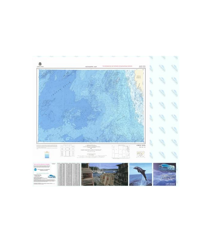 OceanGrafix Bathymetric (Bathy) & Fishing Charts (Maps) Jordan Basin - NK