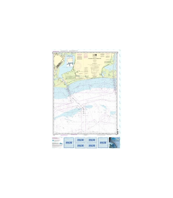OceanGrafix NOAA Nautical Charts 11341 Calcasieu Pass to Sabine Pass