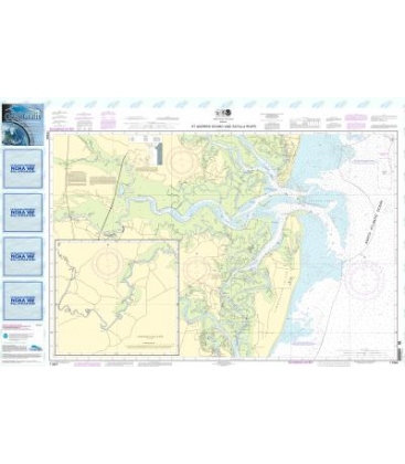 OceanGrafix NOAA Nautical Charts 11504 St. Andrew Sound and Satilla River