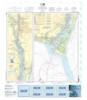OceanGrafix NOAA Nautical Charts 11537 Cape Fear River Cape Fear to ...