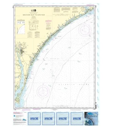 OceanGrafix NOAA Nautical Charts 11539 New River Inlet to Cape Fear