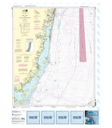 OceanGrafix NOAA Nautical Charts 12323 Sea Girt to Little Egg Inlet
