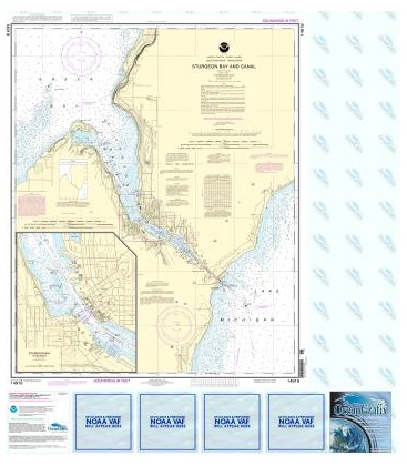 OceanGrafix NOAA Nautical Charts 14919 Sturgeon Bay and Canal, Sturgeon Bay