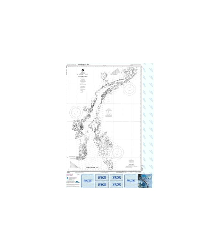 OceanGrafix NOAA Nautical Charts 16304 Kuskokwim Bay to Bethel