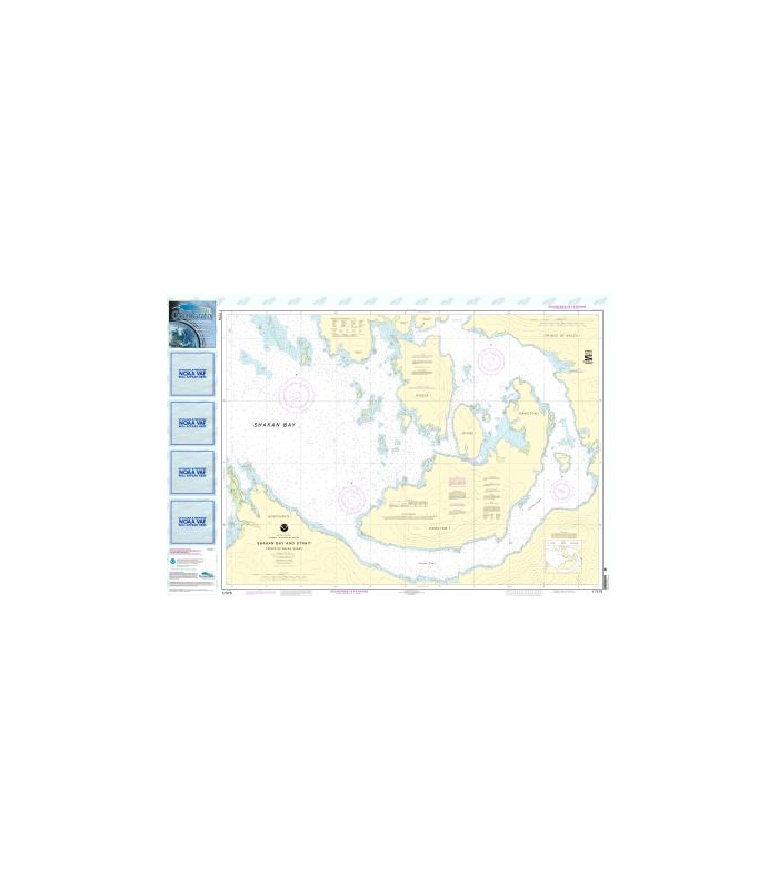 OceanGrafix NOAA Nautical Charts 17379 Shakan Bay And Strait, Alaska