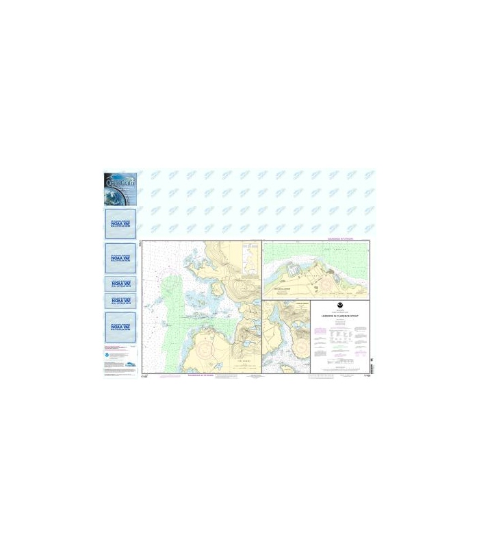 OceanGrafix NOAA Nautical Charts 17435 Harbors in Clarence Strait Port ...