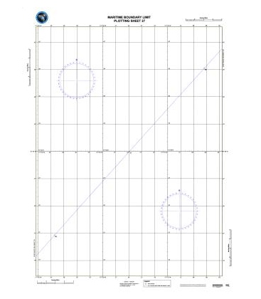 NGA Chart (formerly NIMA DMA) 27 Maritime Boundary Limit Plotting Sheet ...