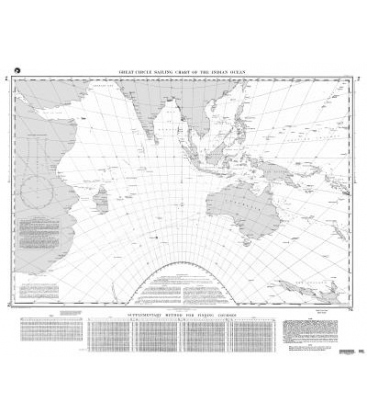 NGA Chart 74 Great Circle Sailing Chart of the Indian Ocean