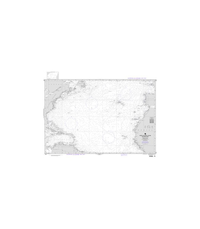 NGA Chart (formerly NIMA DMA) 120 North Atlantic Ocean (Southern Sheet ...