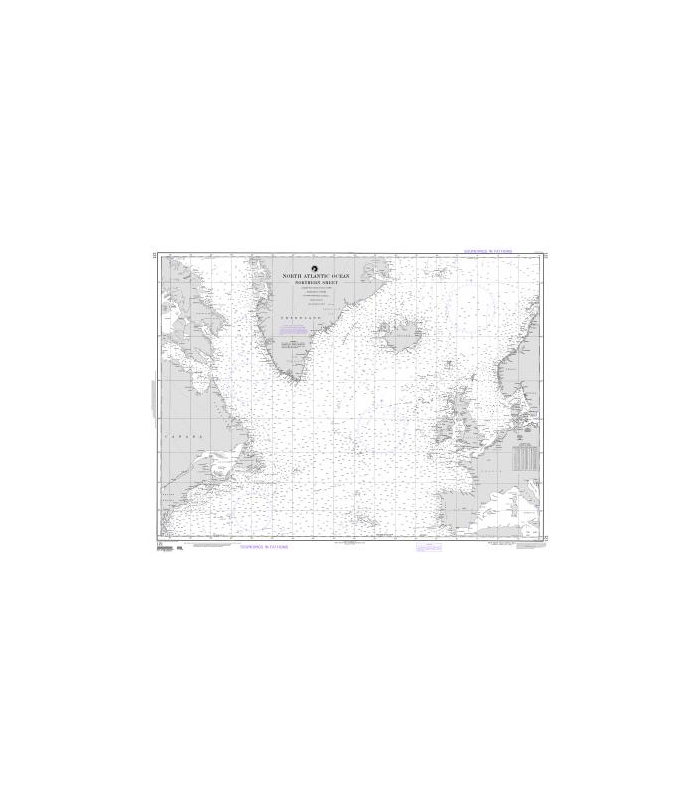 NGA Chart (formerly NIMA DMA) 121 North Atlantic Ocean (Northern Sheet ...