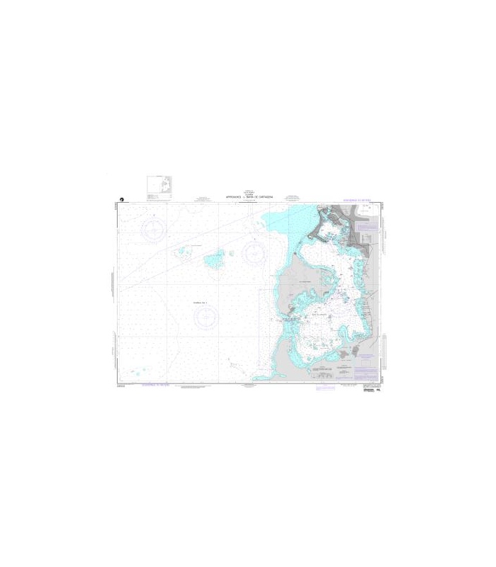 NGA Chart (formerly NIMA DMA) 24510 Approaches to Bahia de Cartagena $28.00