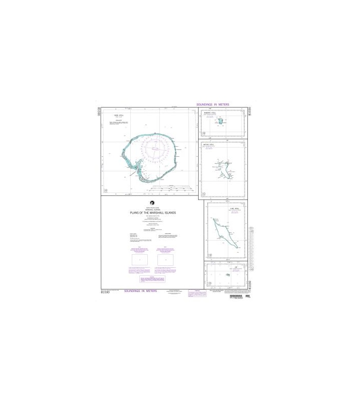 NGA Chart (formerly NIMA DMA) 81030 Plans of the Marshall Islands A ...