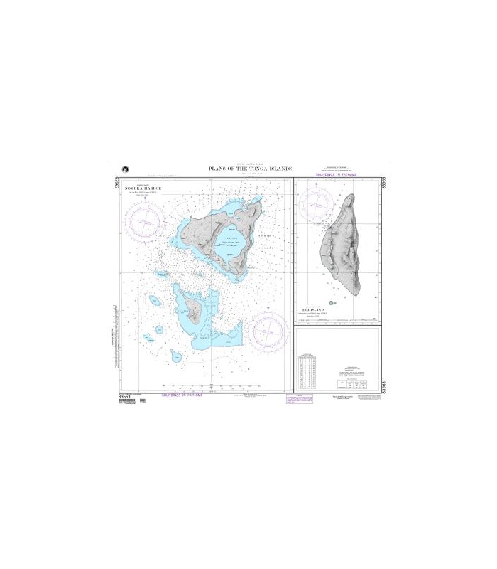 NGA Chart (formerly NIMA DMA) 83563 Plans of the Tonga Islands Nomuka ...