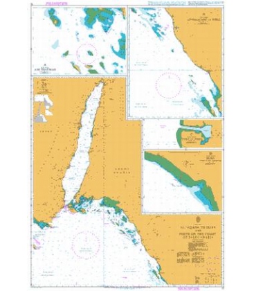 British Admiralty Nautical Chart 12 Al `Aqabah to Duba and Ports on the ...