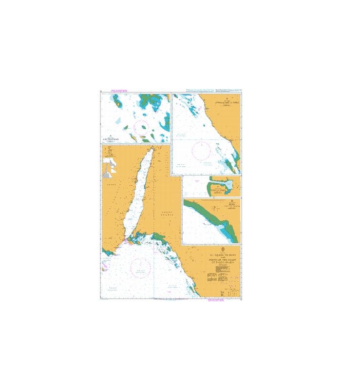 British Admiralty Nautical Chart 12 Al `Aqabah to Duba and Ports on the ...