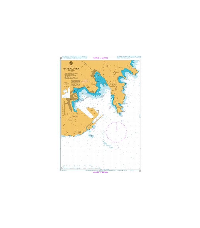 British Admiralty Nautical Chart 36 Marsaxlokk