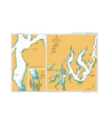 British Admiralty Chart 51 Puget Sound - Point Defiance to Olympia