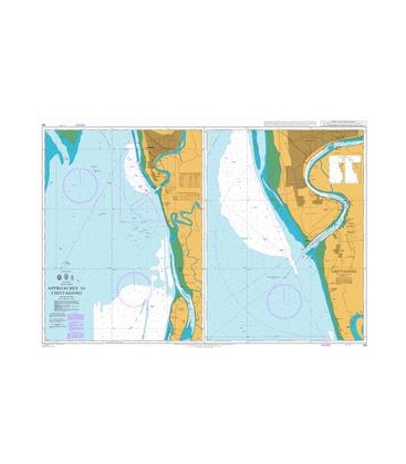 British Admiralty Nautical Chart 84 Approaches to Chittagong