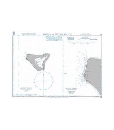 British Admiralty Nautical Chart 102 Plans in the Central Pacific