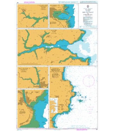 British Admiralty Nautical Chart 147 Plans on the South Coast of Cornwall