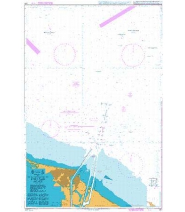 British Admiralty Nautical Chart 241 Outer Approaches to Port Said (Bur ...