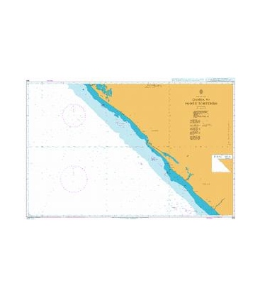 British Admiralty Nautical Chart 305 Gamba to Pointe Tchitembo