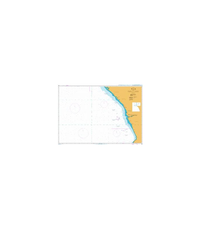 British Admiralty Nautical Chart 311 Gamba to Luanda