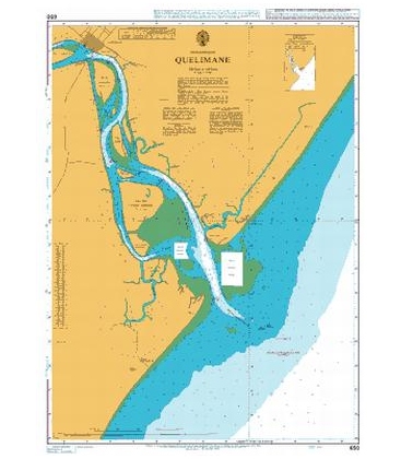British Admiralty Nautical Chart 650 Quelimane