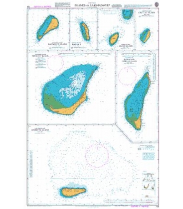BA Nautical Chart 705 Islands in Lakshadweep (Laccadive Islands)