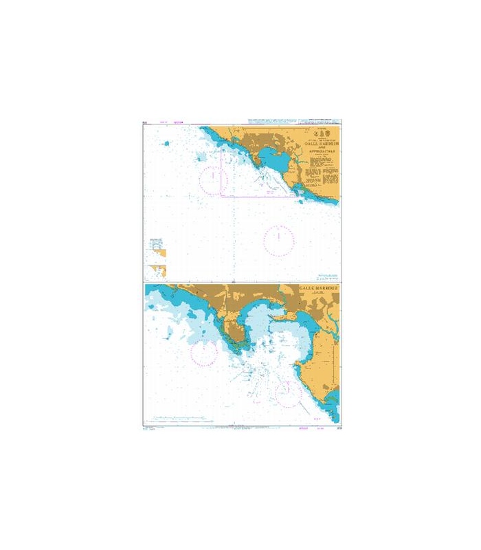 British Admiralty Nautical Chart 819 Galle Harbour and Approaches