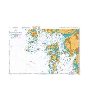 British Admiralty Nautical Chart 858 Approaches to Goteborg