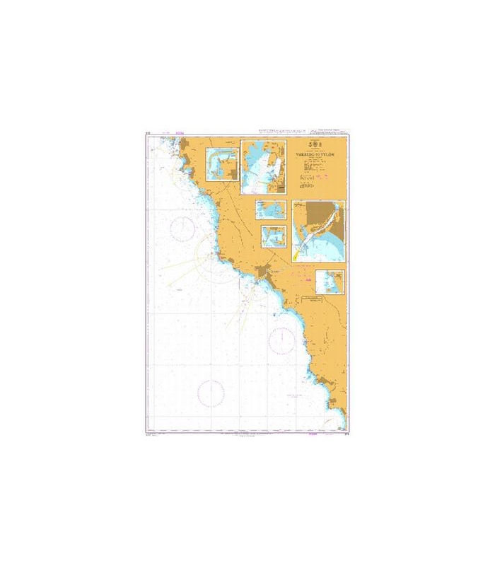British Admiralty Nautical Chart 874 Varberg to Tylon