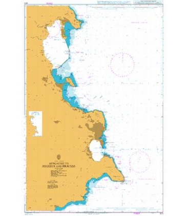 British Admiralty Nautical Chart 973 Approaches to Augusta and Siracusa