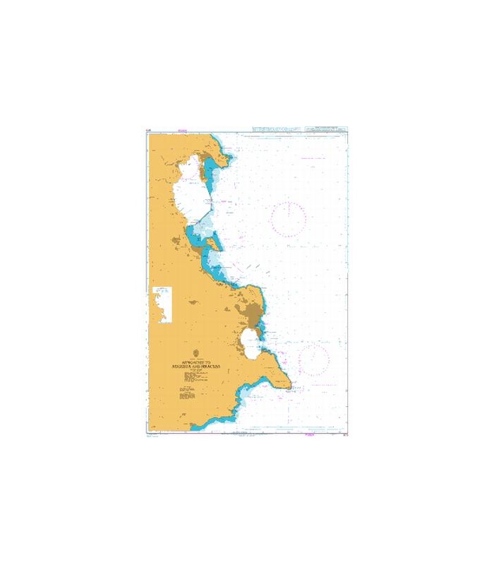 British Admiralty Nautical Chart 973 Approaches to Augusta and Siracusa