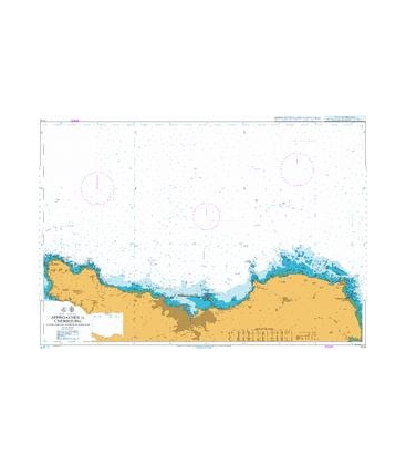 British Admiralty Nautical Chart 1114 Approaches to Cherbourg, Cap de ...