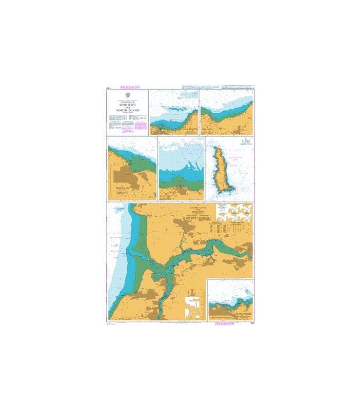 British Admiralty Nautical Chart 1160 Plans on the Coast of Somerset ...