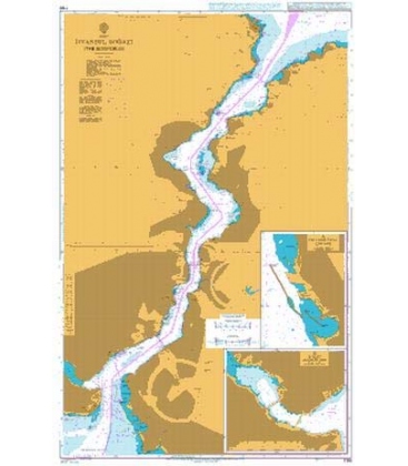 British Admiralty Nautical Chart 1198 Istanbul Bogazi (The Bosporus)