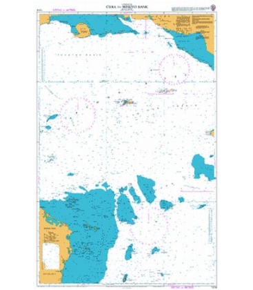 British Admiralty Nautical Chart 1218 Cuba to Miskito Bank