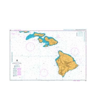 British Admiralty Nautical Chart 1309 Hawaii to Oahu