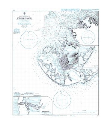 British Admiralty Nautical Chart 1310 South West Coast of Pemba Island