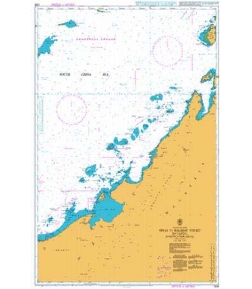 BA Nautical Chart 1338 Seria to Balabac Strait incl Investigator Shoal